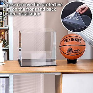SANOSY Clear Acrylic Display Case UV Protected Acrylic Basketball Holder, Display Case for Autographed Basketball, for basketballs, Dolls, car Models, Souvenirs(Basketball)