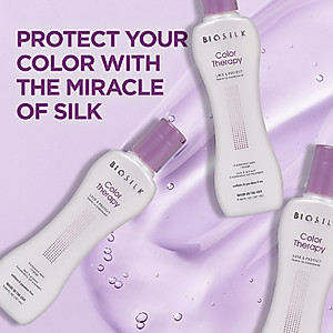 BioSilk Color Therapy Lock & Protect, Prevents Color Loss & Strengthens Hair, Keeps Color Vibrant & Rich, Sulfate, Paraben & Cruelty-Free, 5.64 Oz