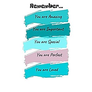 you are amazing you are important you are special you are perfect you are loved Journal Notebook valentines gift: Gift For Wedding Anniversary Perfect for Taking Notes Writing In Organizing