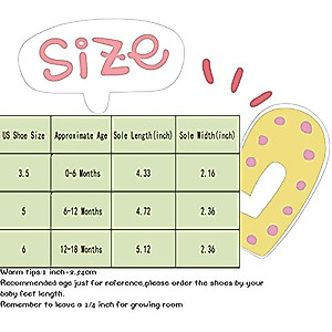 HONGTEYA Infant Baby Girls Ballet Dress Shoes Mary Jane Princess Soft Sole Frist Walkers Crib Moccasins ï¼ˆ6-12Months/US 5/4.72/See Size Chart,Beige