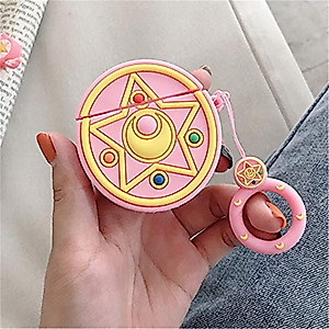 Oqplog for Airpod 2/1 for AirPods Case 3D Cute Fun Cartoon Fashion Funny Character Air Pods 2&1 Cover Design for Girls Women Teen Boys Unique Kawaii Trendy Stylish Soft Silicone Cases – Pink Star