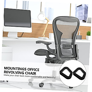 WHAMVOX 4pcs Chair Buckle Mountings of Office Revolving Chair Domestic Chair Accessories Chair Fittings Office Chairs Video Game Chair E- Sports Game Chair Mounting Cybercaf Plastic Black