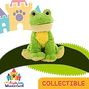 Plush Toys Wonderland I-HOP The Frog - 16 Inch Green Stuffed Animal Soft and Cuddly Plush Toy Adorable Huggable Amphibian Gift for Kids and Frog Lovers