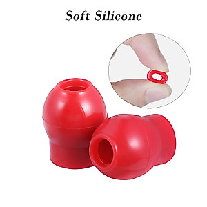 BBTO 36 Pieces Replacement Ear Tips for Stethoscopes, Universal Soft-Sealing Earbuds, 30 Pieces Colored and 6 Pieces Transparent (Rainbow Color)