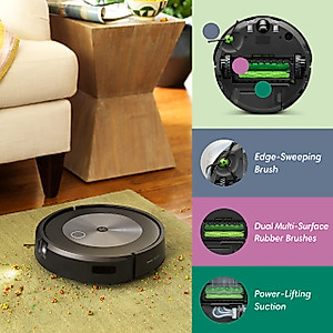 iRobot® Roomba® j7 (7150) Wi-Fi® Connected Robot Vacuum - Identifies and avoids obstacles like pet waste & cords, Smart Mapping, Works with Alexa, Ideal for Pet Hair, Carpets, Hard Floors