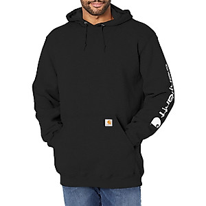 CarharttmensLoose Fit Midweight Logo Sleeve Graphic SweatshirtBlack4X-Large
