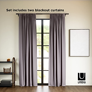 Umbra Twilight Blackout Panel 63", Set of 2, Charcoal
