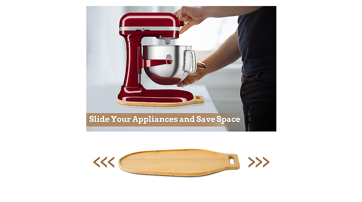 Bamboo Sliding Mat for Kitchenaid Mixer | Easy Movement