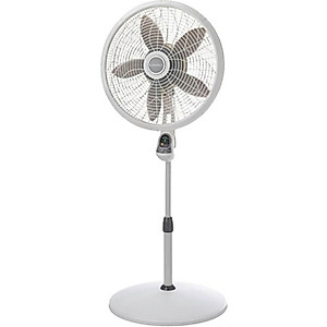 Lasko Lasko-18 Remote Control Elegance & Performance Pedestal, 3-Speed (1850) Household Fans, 26 x 21 x 6 inches, White