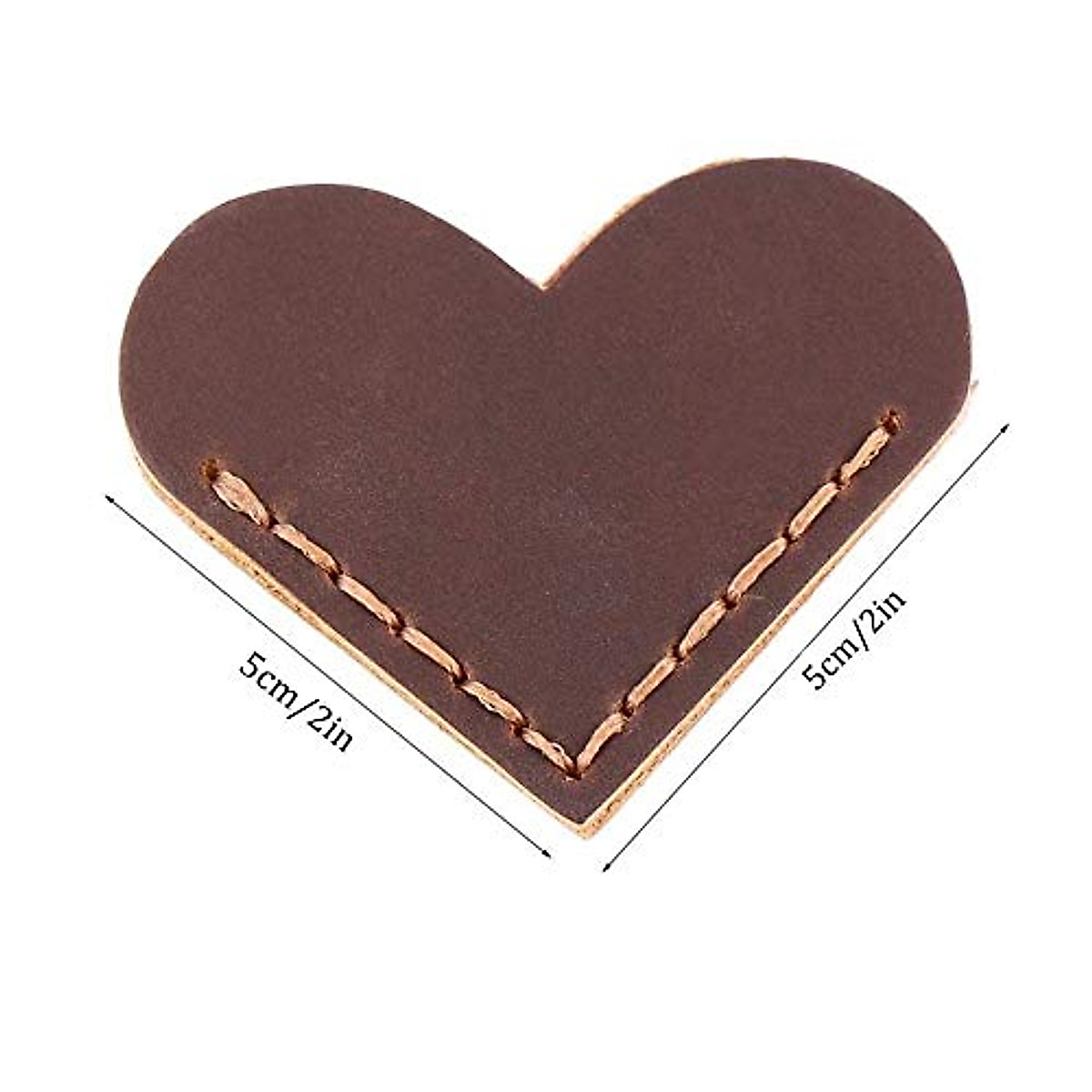 3Pcs Heart-Shape Leather Bookmark Page Corner Page Maker Leather Bookmark Personalized Handmade Reading Book Marker for Bookworm Women Men Teacher Student Lover Gifts