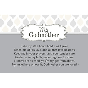 My Godmother, You Are Loved Poem White Double Hinged 4 x 6 Photo Frame with Ribbon