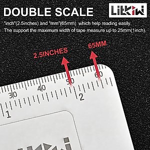 LitKiwi 2PCS Double Scale Measuring Tape Clip,304 Stainless Steel Corner Measuring Tool,Tape Accurately Position Measure Tool,Fixed Point Measurement,Corners Clamp Precision Marking Tool