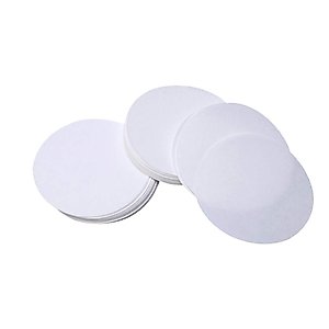 Hemobllo Filter Paper 100 Pcs Filters Cooking Strainer for Medium Rate Qualitative Grade Lab Paper Funnel Disc Equipment Glass White Paper Funnel P5 Qualitative Qualitative