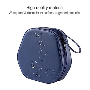 PERFECTSIGHT Smart Case Compatible for AirPods Max, PU Leather Travel Carrying Case for Headphones with Staying Power Sleep Mode, Waterproof Storage Bag for AirPods Max Accessories (Navy Blue)