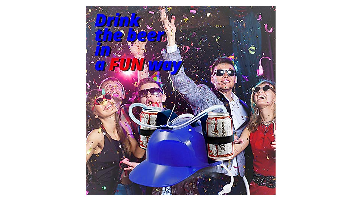 Novelty Place Drinking Helmet - Fun Hands-Free Beverage Accessory