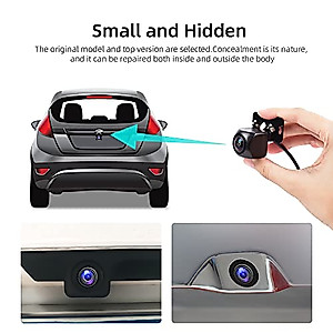 Podofo HD Universal AHD Backup Camera 720P Ultra HD Night Version Waterproof Reverse Camera, 158° Wide View Angel Auto Rear View Camera for Universal Cars Android Car Stereo (P Format) DC 9-15V