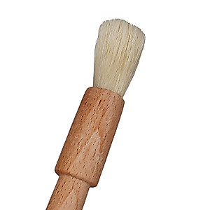 EIKS 2 Sets Natural Bristles with Wooden Handle Pastry Brushes for Basting Spreading Butter Oil Barbecue Baking Kitchen Cooking