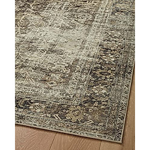 Magnolia Home by Joanna Gaines x Loloi Sinclair Collection SIN-01 Machine Washable Pebble / Taupe 7'-6" x 9'-6" Area Rug