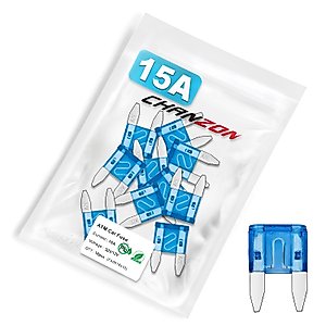 Chanzon UL Listed 15A Mini Blade Fuse ATM/APM 10Pcs 15 Amp 32V Auto Fuses Fast Blow for Automotive Car RV Truck SUV