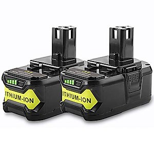 Labtec 2 Packs RB18L50 18V 6000mAh Lithium Battery Replacement for Ryobi 18V BPL-1815 BPL-1820G BPL1820 BPL18151 P102 P103 P104 P105 P107 P109 P122 Cordless Power Tools with LED Indicator