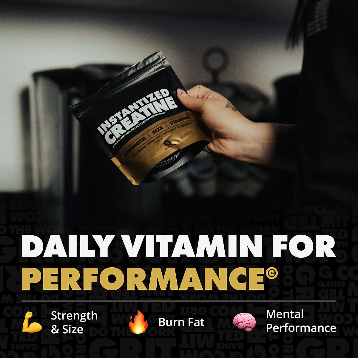 Instantized Creatine Monohydrate Gains in Bulk, Worlds First 100% Soluble Creatine for Strength, Performance, and Muscle Building (30 Servings)