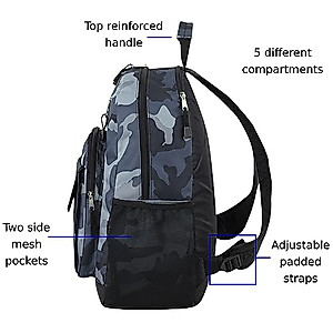 Eastsport Travel Backpack Large Tech Laptop Bag for Work, Gym, Hiking, Midnight Camo