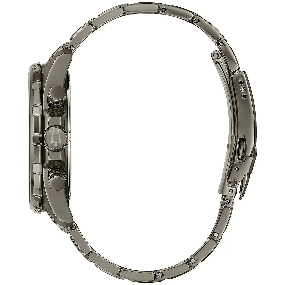 Bulova Men's Marine Star Series B Gray Ion Plated Stainless Steel 6-Hand Chronograph Quartz Watch, Red Dial Style: 98B350