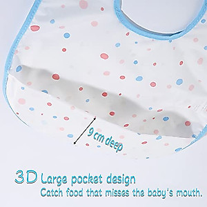 norinori Baby bib waterproof feeding bibs - baby food bib 4pack adjustable soft for Boy Girl 6-24M