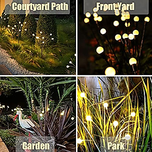 Ladiwanka Firefly Lights Solar Outdoor, 6 Packs Solar Powered Firefly Lights,10 Led, Waterproof Garden Lights Solar Powered, Firefly Garden Decorative Lights Yard Patio Pathway Outdoor Decoration