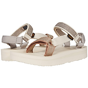 Teva Women's Sandals, Karina White Swan Metallic Multi, 42 EU