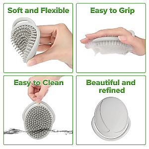 haakaa Baby Cradle Cap Brush - Soft Cradle Cap Comb| Hair Scalp Massager, Soft Bristles for Newborns & Toddlers,Ideal Baby Shower Gifts for Mum - 1pk