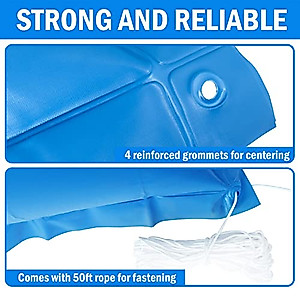 Gonioa 4 x 8 ft Pool Cover Pillow for Above Ground Swimming Pools, Winterize Pool Closing Kit, Extra Thick, Ultra Strong and Cold Resistant 0.4 mm PVC Winter Pillow for Pools, Cord Included