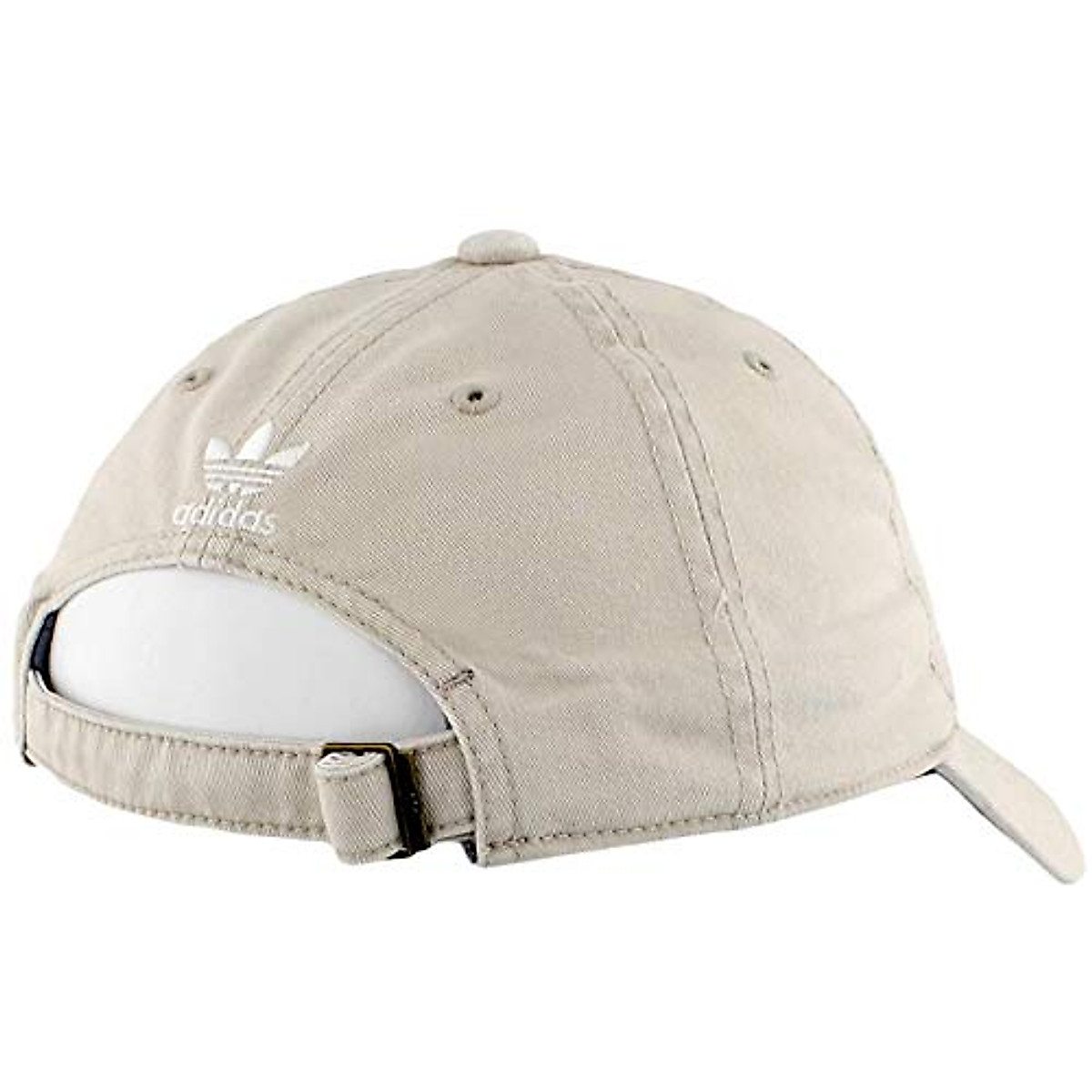 adidas Originals Women's Relaxed Fit Adjustable Strapback Cap, Khaki/White, One Size
