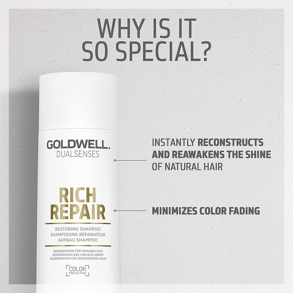Goldwell Dualsenses Rich Repair Restoring Shampoo, 10.1 Fl Oz