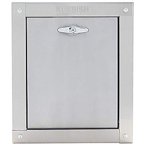 Oswald Supply Midland Style Stainless Steel Trash Chute Door - Bottom Hinged, 12"(W) X 15"(H), Self Closing, Fire Rated & UL Approved
