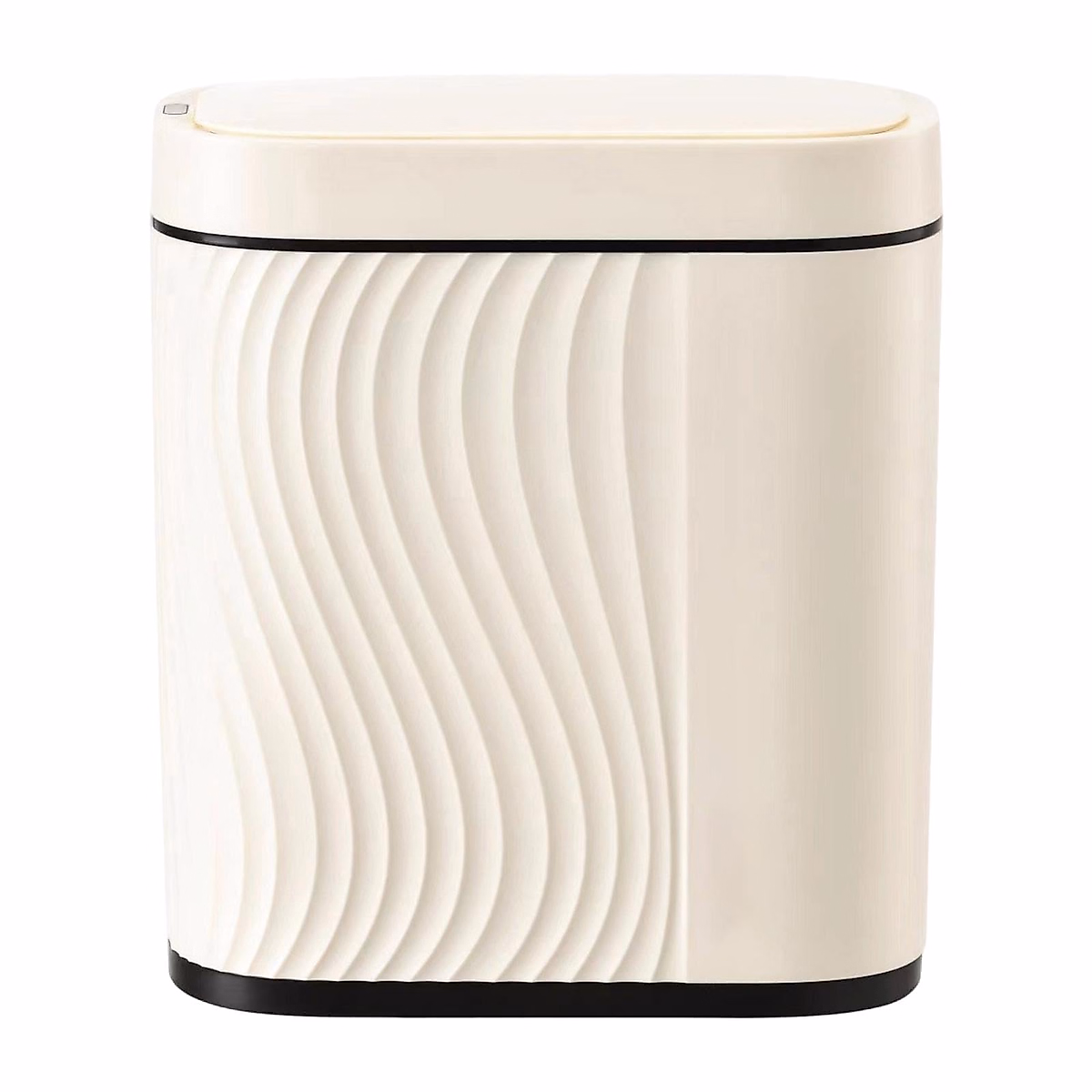 MagiDeal Smart Induction Trash Bin Intelligent Trash Bin 2.1 Gallon Sealed Lid Automatic Touchless Motion Garbage Can for Toilet Hotel, Beige, 26.5cmx29.5cmx14cm