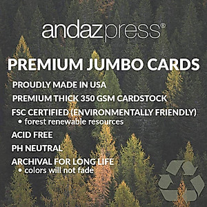 Andaz Press Thank You Jumbo Card, 8.5 x 11 inch, We Appreciate You, Blank Thank You Greeting Card with Envelope, Card for Doctors, Nurses, Essential Workers, Teachers, 1-Pack We Appreciate You Card