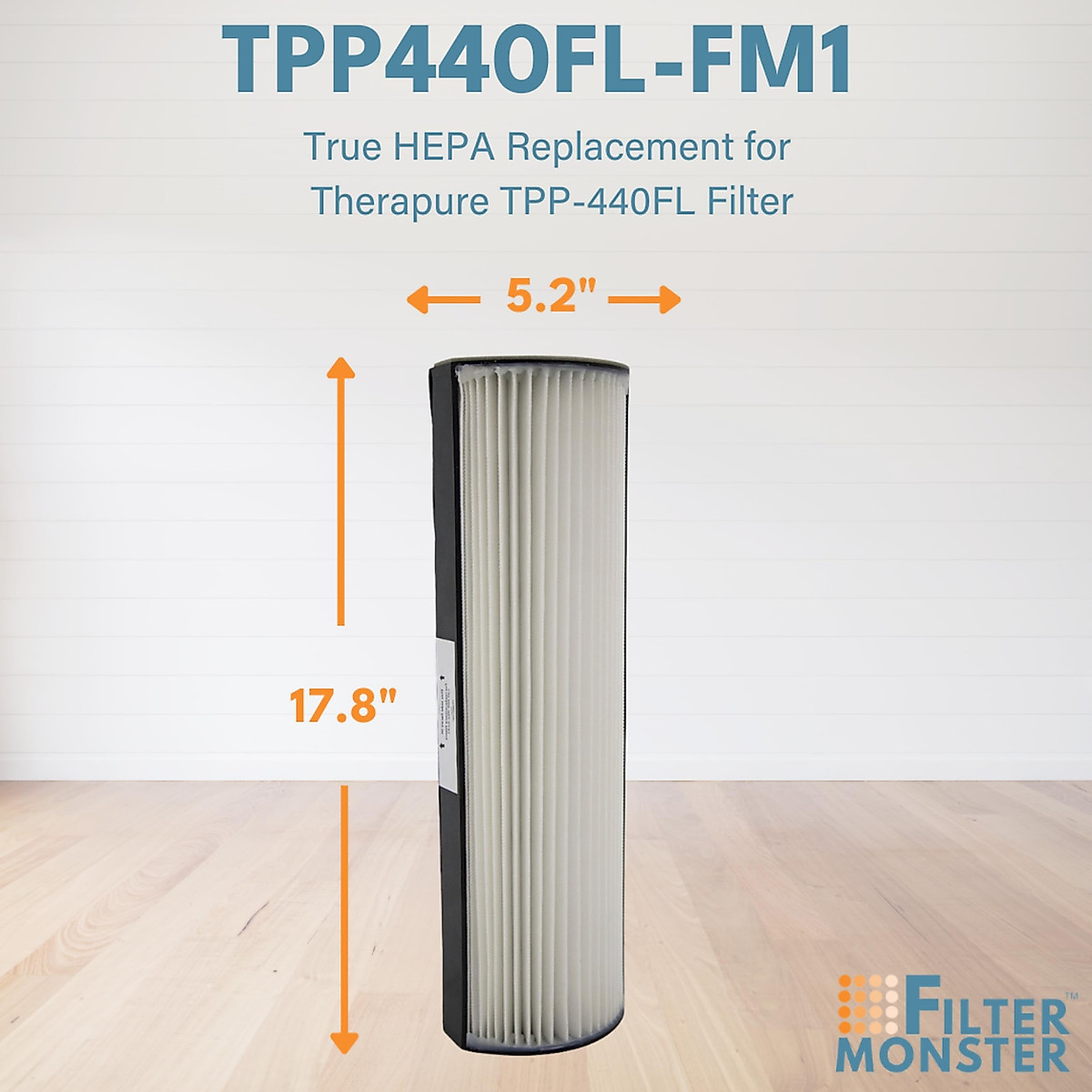 Filter-Monster – Replacement HEPA Filter – Compatible with Therapure TPP440F Filter for Therapure Air Purifier TPP440, TPP540, and TPP640 Air Purifiers