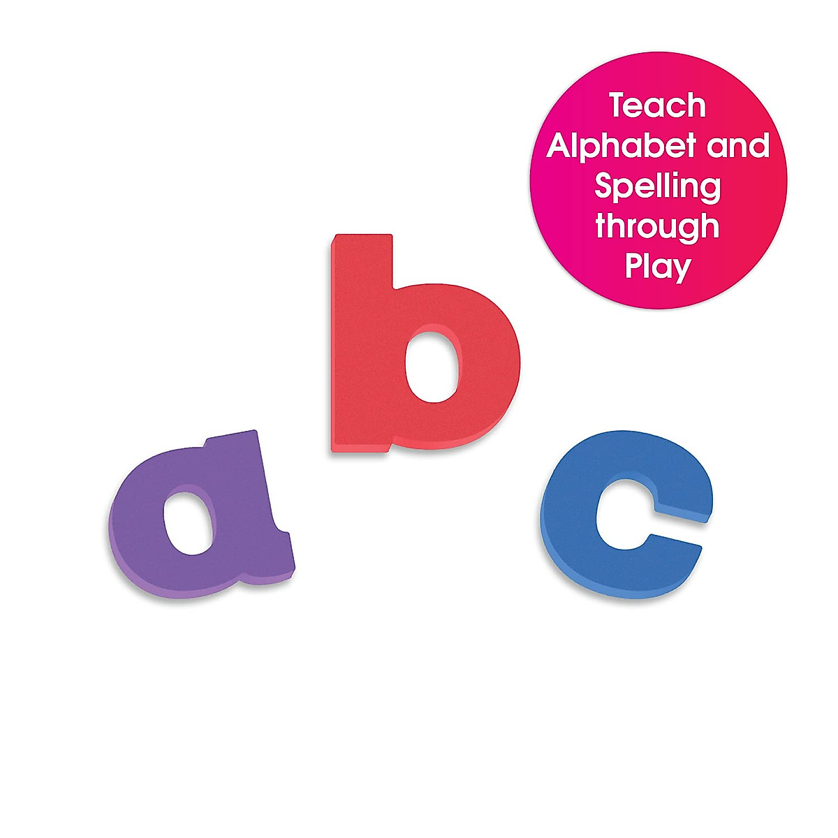 Edushape Fish & Spell Toy Fishing Set - Foam Bath Letters Toy Set - Early Child Development Learning Bath Foam Letters - Baby Foam Bath Toys for Toddlers 1-3 - Outside Water Play Toys