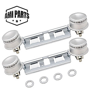 Double Burner Assembly WB16K10026 WB29K17 Double Stove Top Double Surface Burner Kit Replacement Compatible with General Electric Hot.point Gas Stove Range Assembly(2pack)