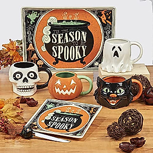 Certified International Scaredy Cat 18 oz. Mugs, Set of 4 Assorted Designs