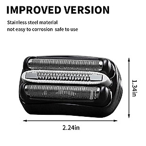 32B Series 3 Shaver Foil & Cutter Replacement Part for Braun Series 3 - Compatible with Braun Series 3 Replacement Head 320 330 340 350CC 370cc-4 390cc-4 3000s 3010s 3040s 3050cc 3070cc