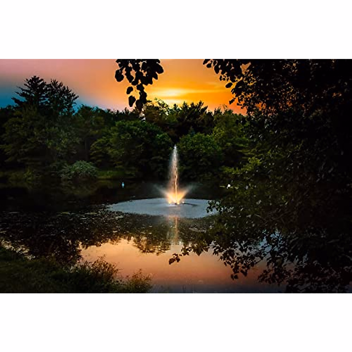 Scott Aerator Night Glo Residential Outdoor Fountain LED Light Set for Scott Aerator Fountains and Display Aerators | Set of 4 Warm White Light Kits with Accessories | Outdoor Efficient Pond Lights