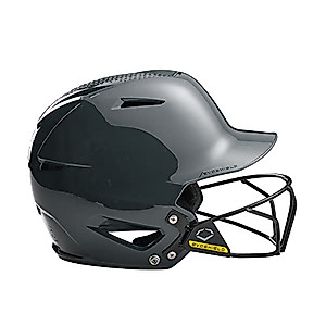 EvoShield XVT™ Gloss Batting Helmet with Facemask - Charcoal, Small/Medium