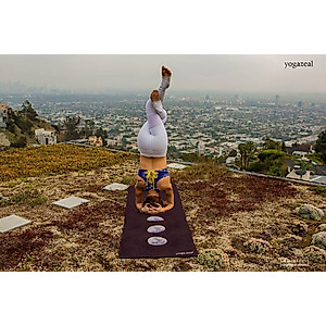 Black Lunar Mat by Yoga Zeal - Luxuriously Soft, Thick, Non-Slip, Hot Yoga Mat. Eco Printed. Designed to grip better with a sweaty yoga practice