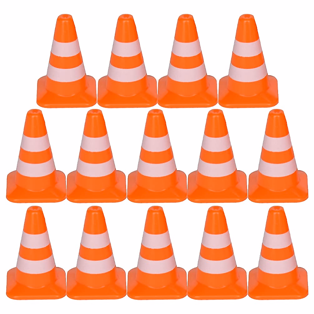TOYANDONA 7Pcs Mini Traffic Cones, 1. 37 inch Play Traffic Signs Safety Cones Mini Road Signs Toy for Kids Street Signs Playset