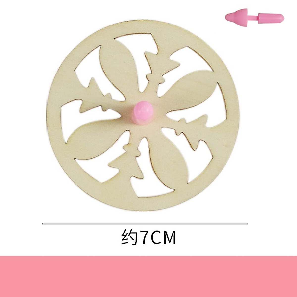 STOBOK Kids Gyroscope DIY Wooden Tops, 20pcs Unfinished Tops DIY Coloring Pattern Wooden Gyroscope Hollow Tops Handicrafts Toy Ready to Decorate Spinners, Wood Craft for Kids Unfinished Wood Gyro