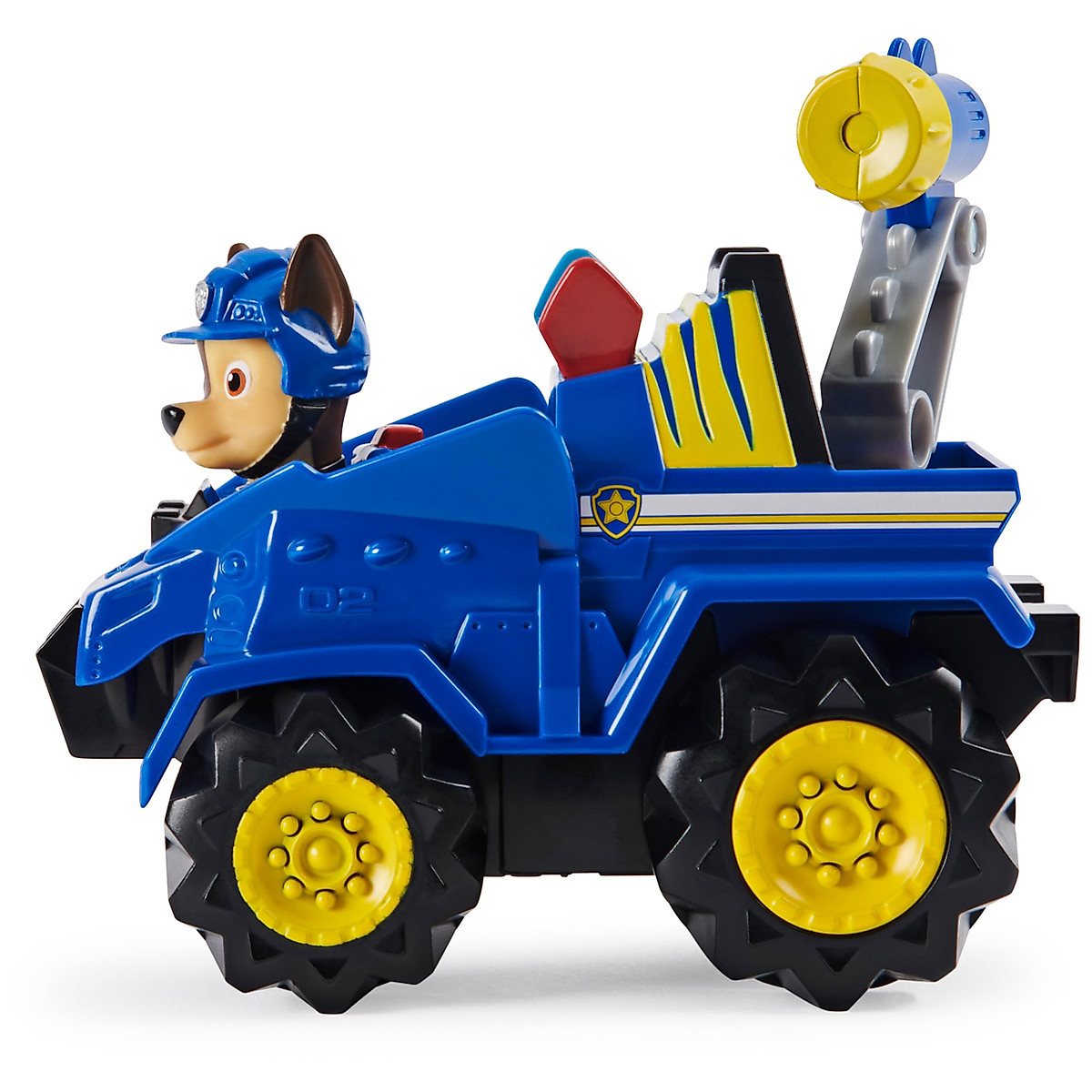 Paw Patrol, Dino Rescue Chase’s Deluxe Rev Up Vehicle with Mystery Dinosaur Figure