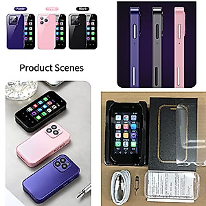 Soyes XS14Pro Mini 4G Smartphone 3.0 Inch Quad Core Dual Sim Ultra Thin Unlocked Card Mobile Phone WiFi Bluetooth Hotspot Student Pocket Cellphone (Black 2GB RAM 16GB ROM)