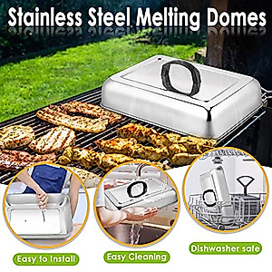Joyfair 20Pcs Griddle Accessories Kit, Flattop Grill Tool Set with Rectangular Melting Dome, Professional Stainless Steel Spatulas Turners for Outdoor BBQ Teppanyaki Camping Cooking, Dishwasher Safe